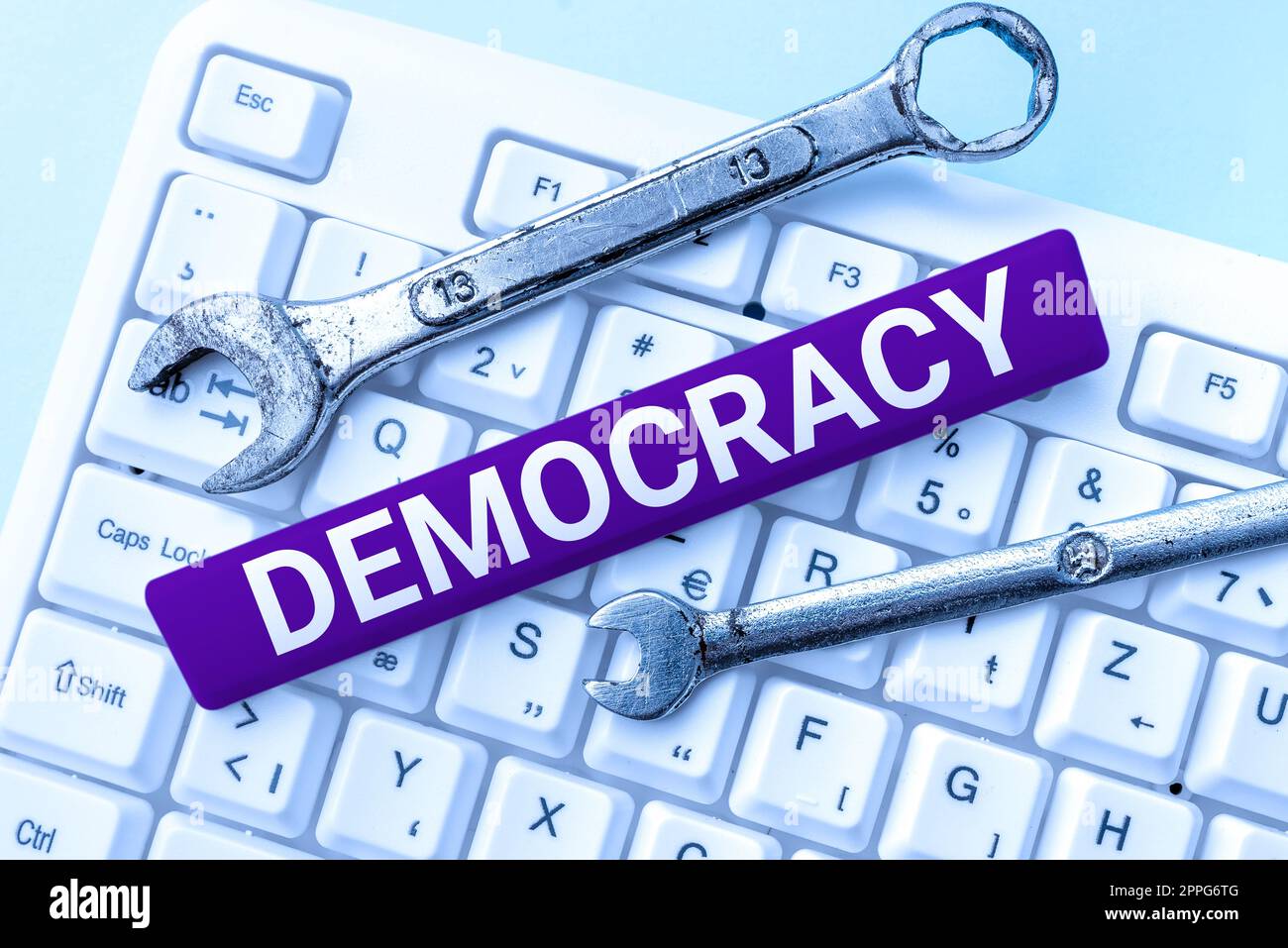 Text sign showing Demo Cracy. Business concept freedom of the showing ...