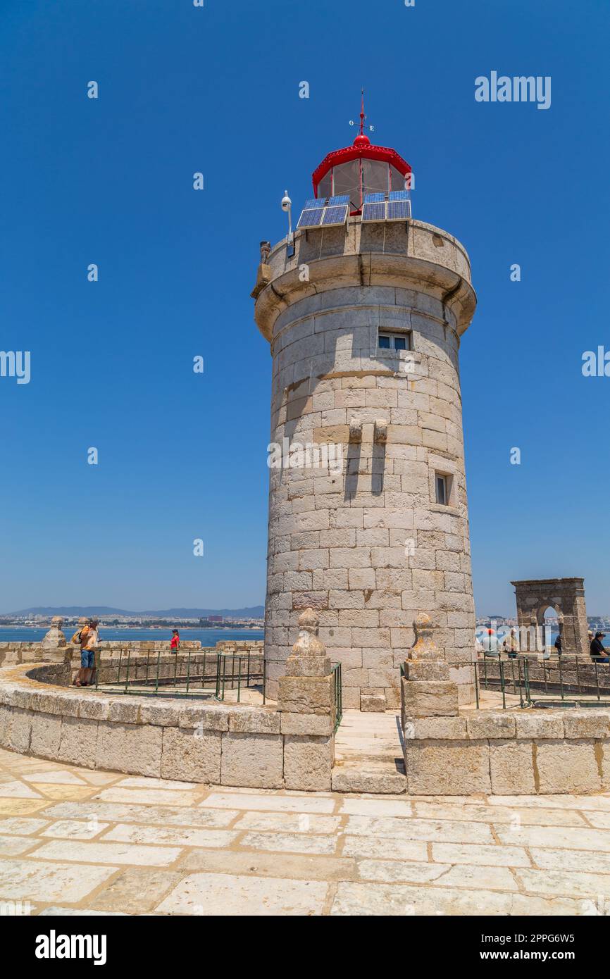 People visiting the old Bugio Lighthouse Stock Photo - Alamy