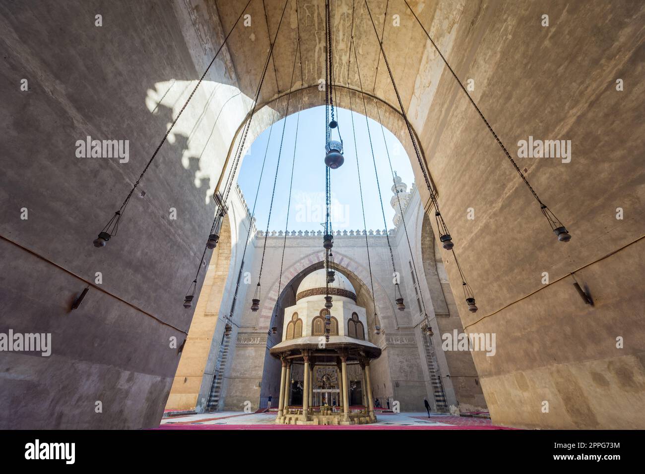 Ablution fountain mediating the courtyard of Mosque of Sultan Hasan ...