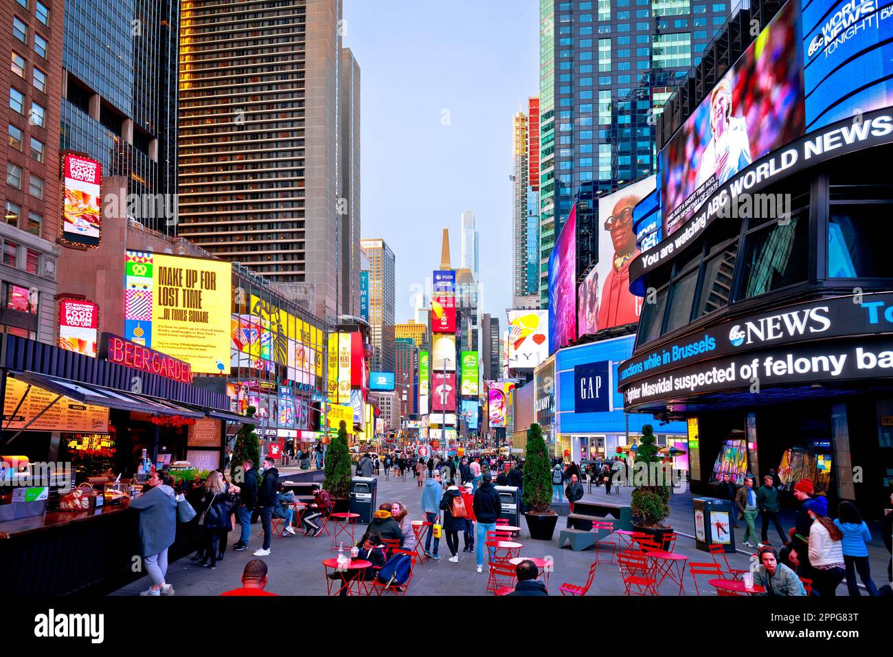 New York City Times Square lights and architecture street view Stock ... New York City Times Square lights and architecture street view Stock ...