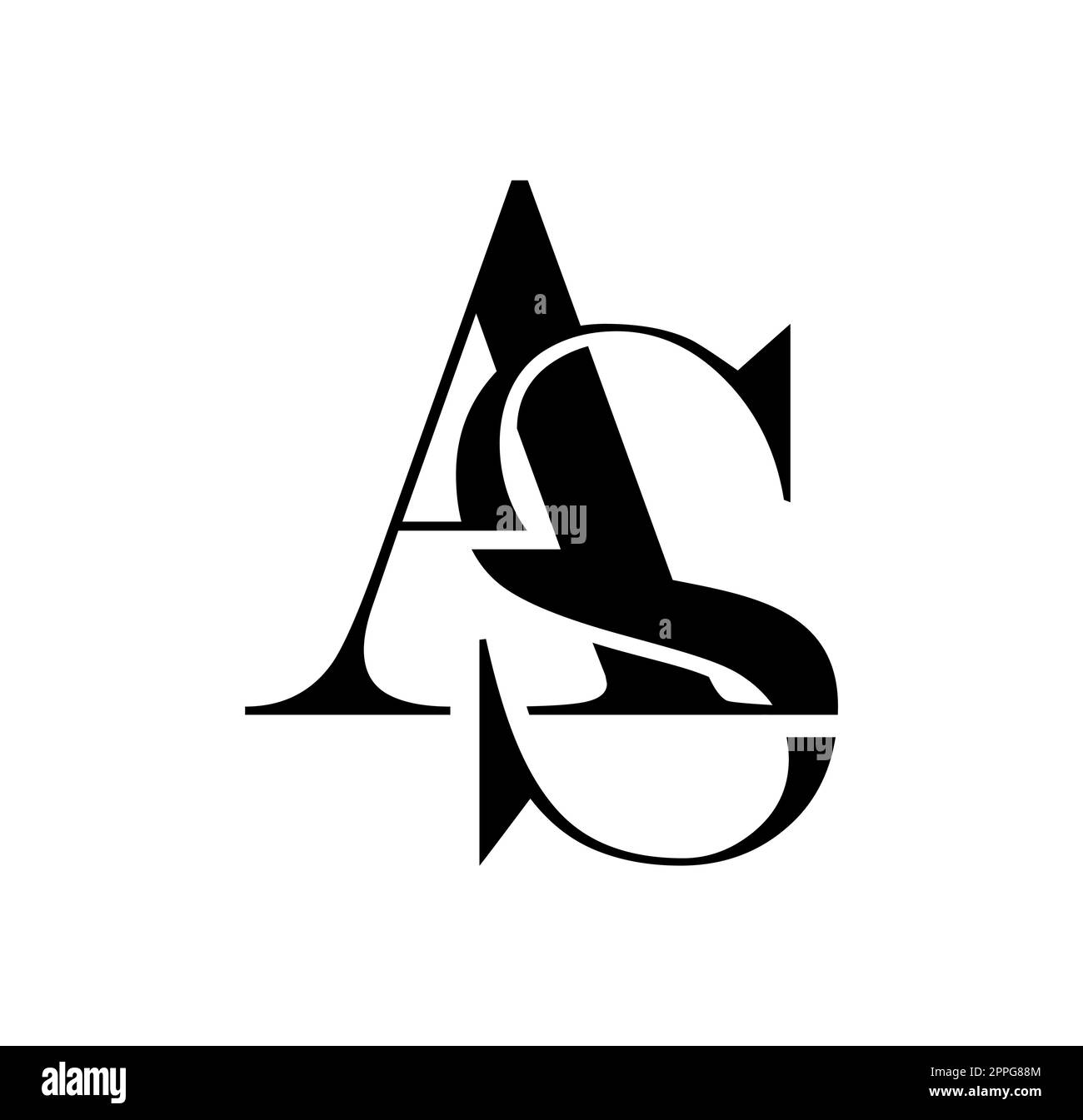 Monogram Logo vector Initial Letters AS Stock Vector Image & Art - Alamy