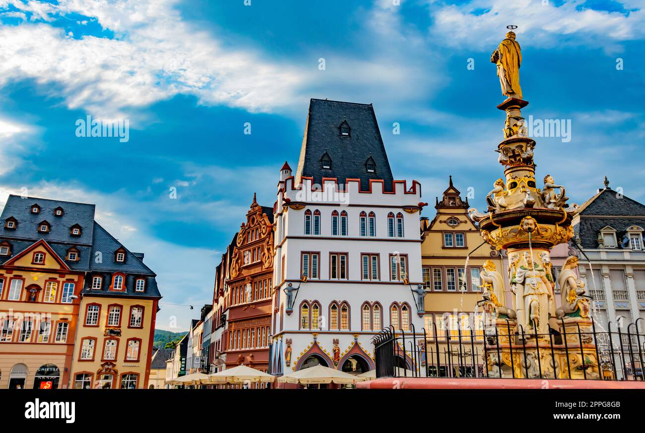 Monumental architecture of Trier main market, Germany Stock Photo - Alamy