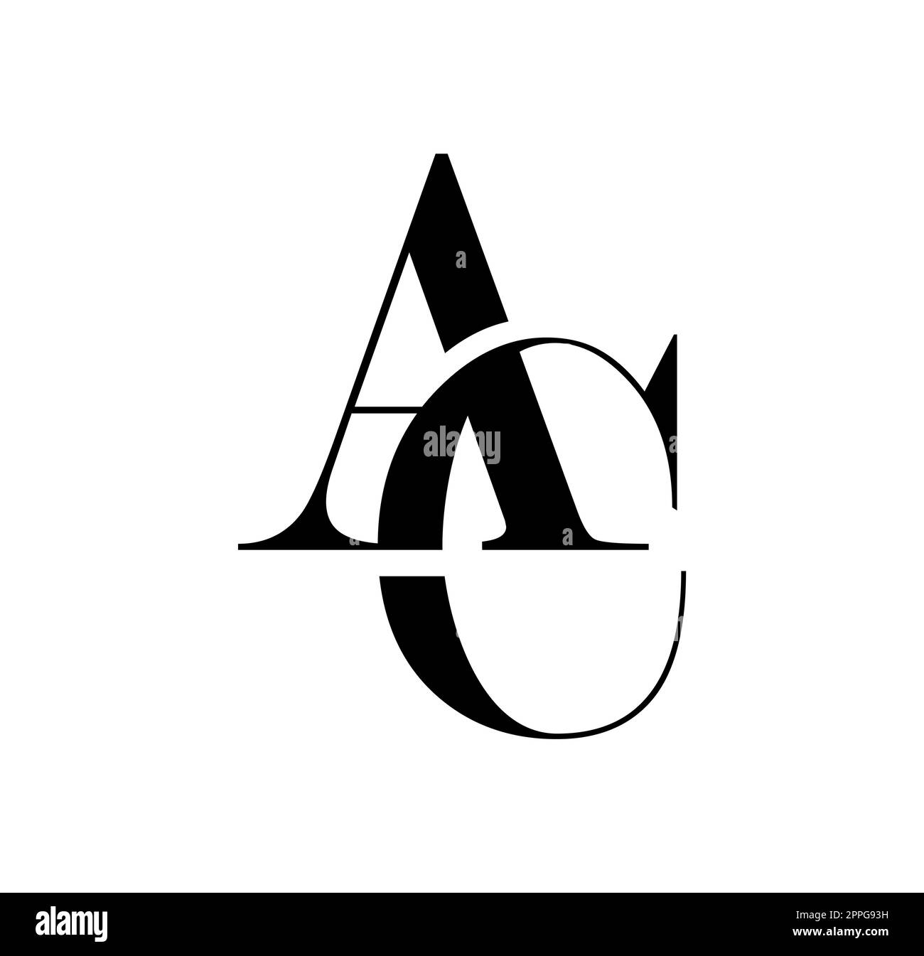 Ac minimal logo design Black and White Stock Photos & Images - Alamy