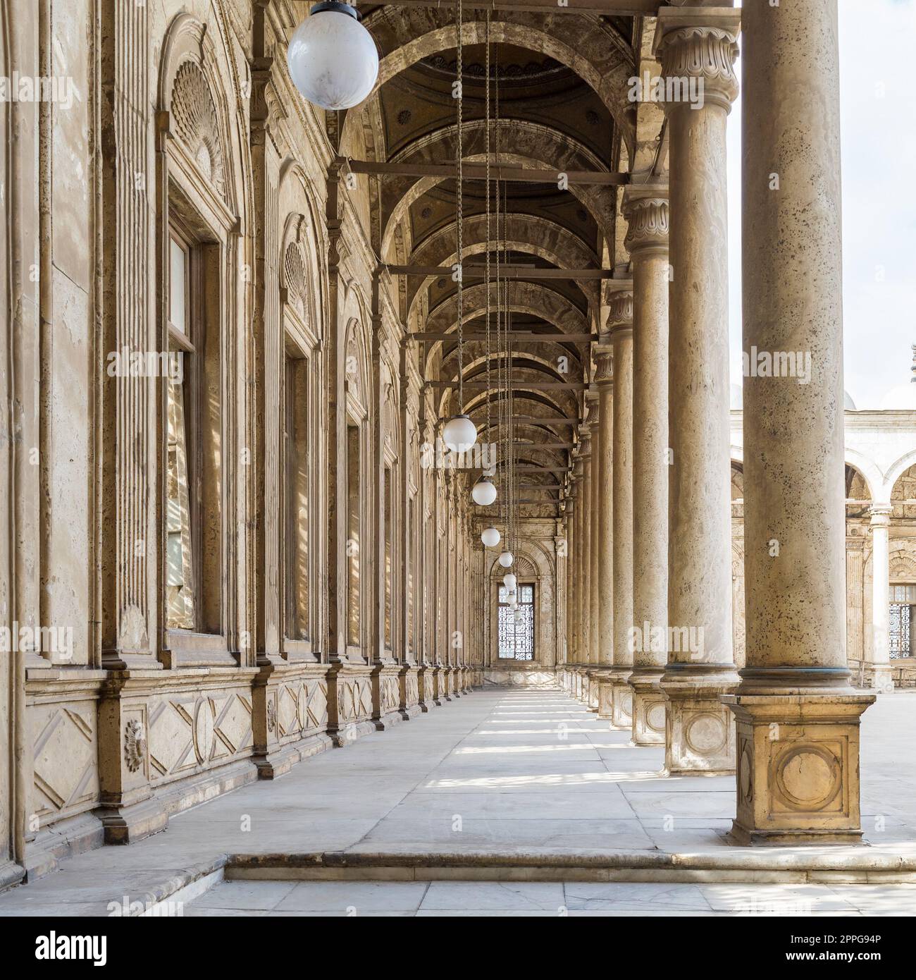 Passages surrounding the court of Muhammad Ali Pasha Mosque, Citadel of ...