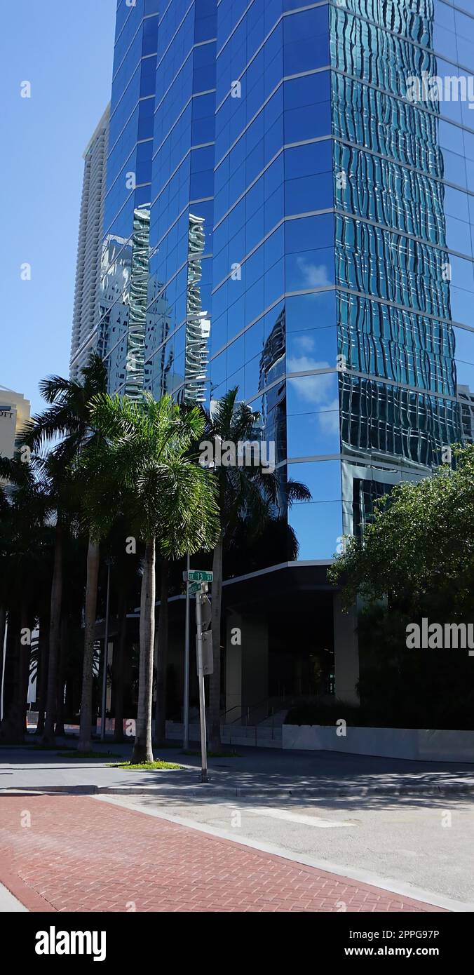 Downtown skyline cityscape near Brickell avenue Stock Photo - Alamy