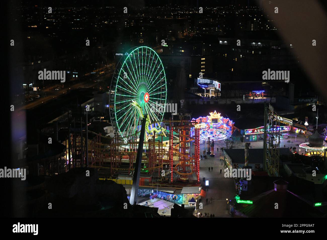 Fairground night prater vienna hi-res stock photography and images - Alamy