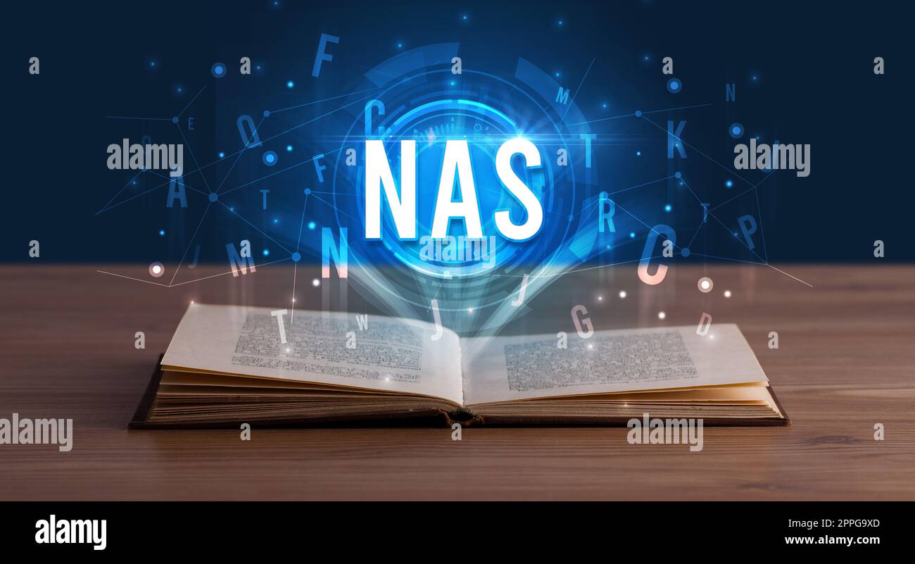 Technology abbreviation coming out from an open book Stock Photo - Alamy