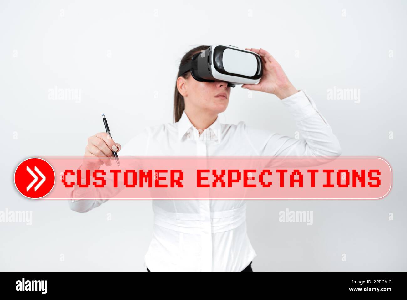 Sign displaying Customer Expectations. Conceptual photo Benefits a ...