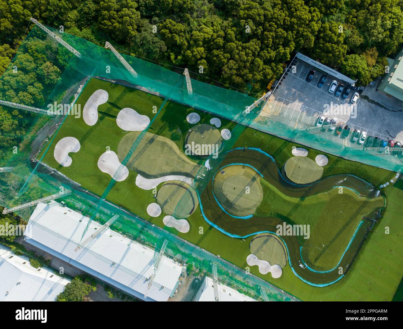 Top down view of golf court Stock Photo - Alamy