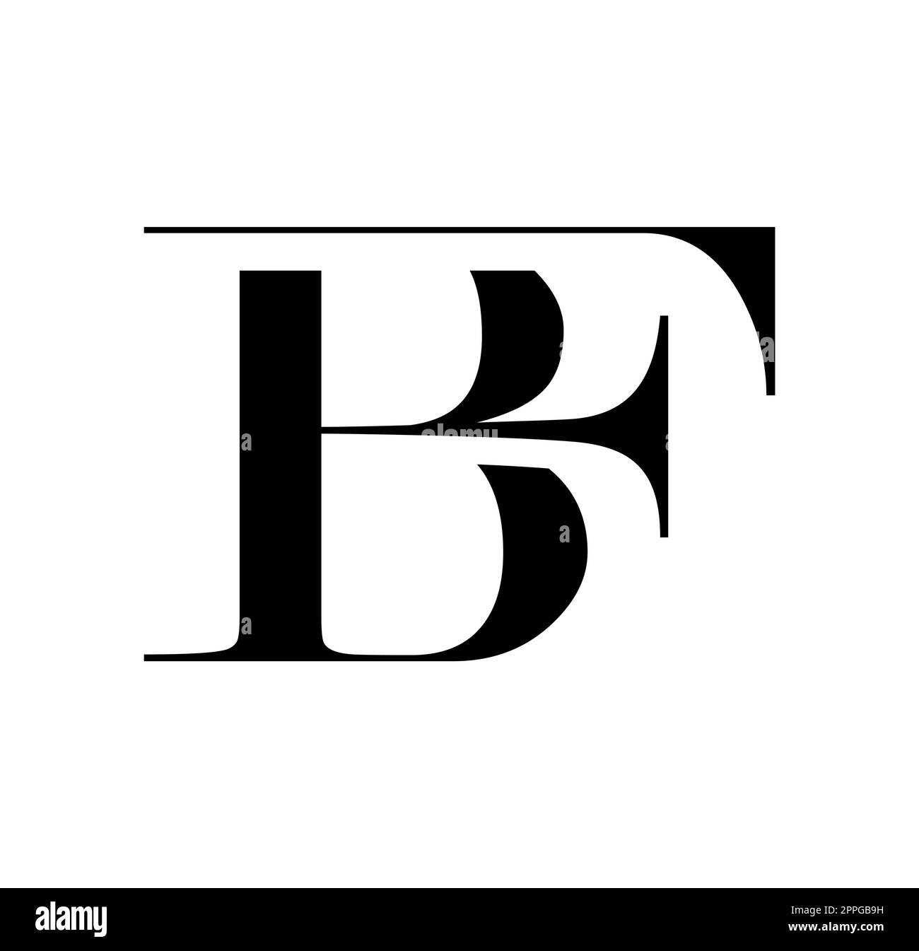 Monogram Logo vector Initial Letters BF Stock Vector Image & Art - Alamy
