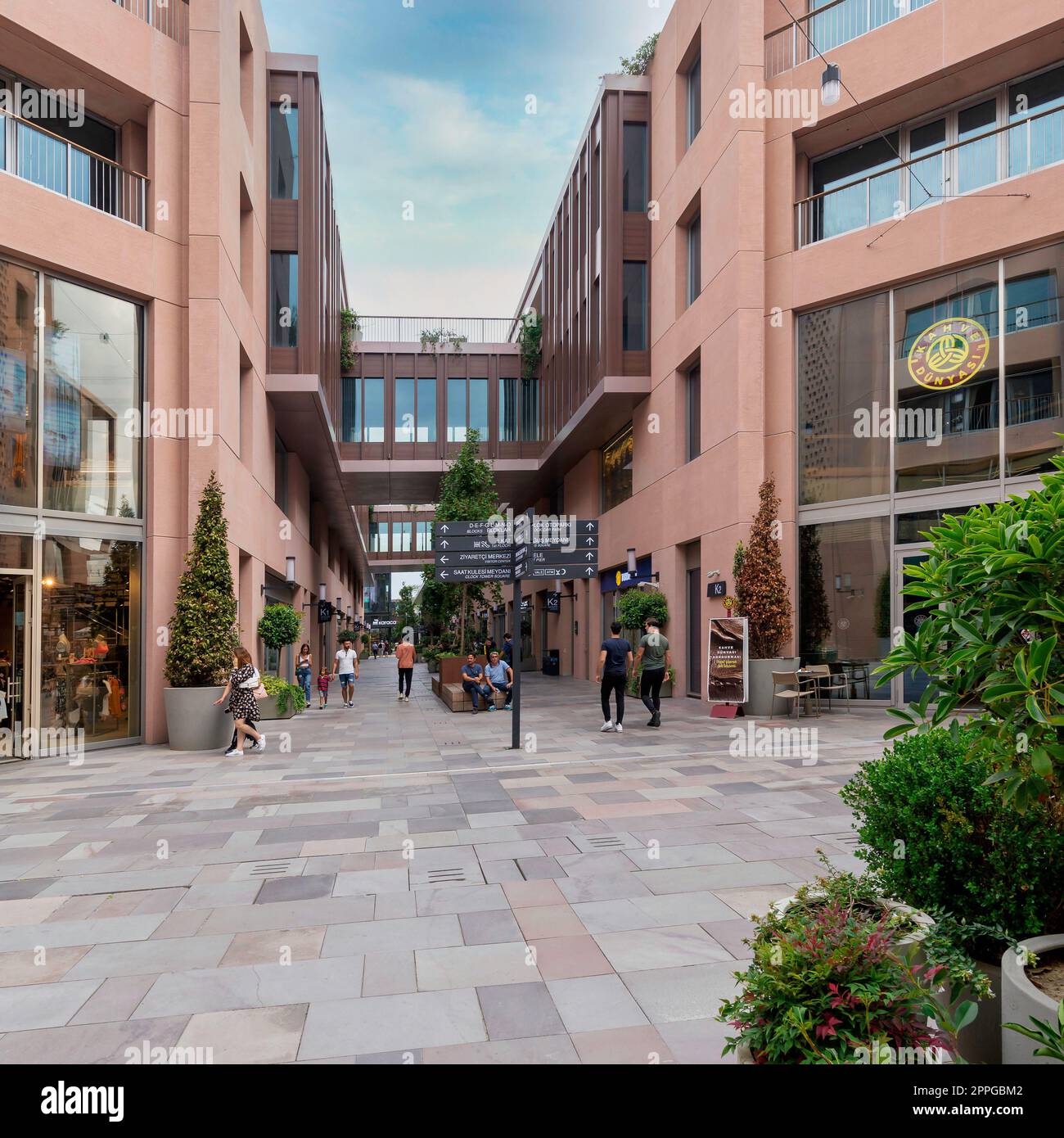 Internal passage at Galataport mall, located along shore of Bosphorus ...