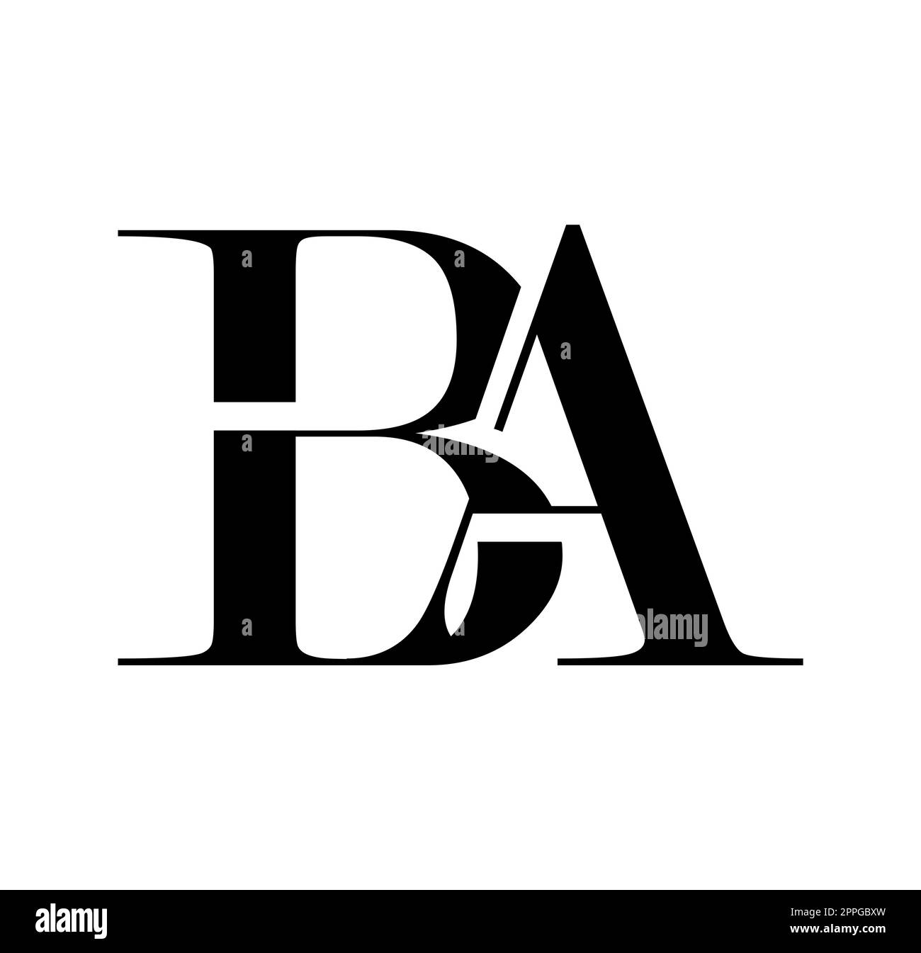 Monogram Logo vector Initial Letters BA Stock Vector Image & Art - Alamy