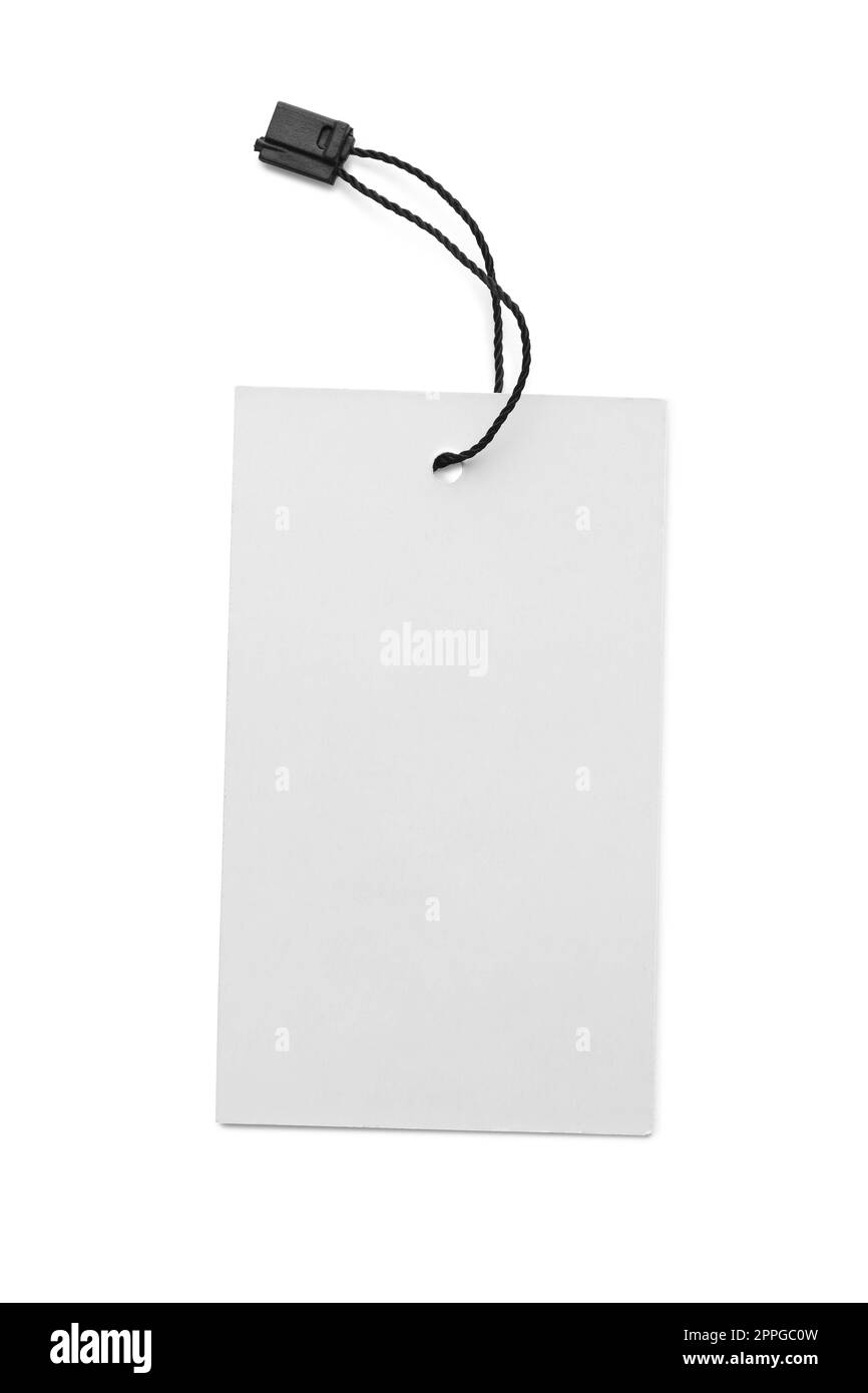 Blank tag on white background, top view. Space for text Stock Photo - Alamy