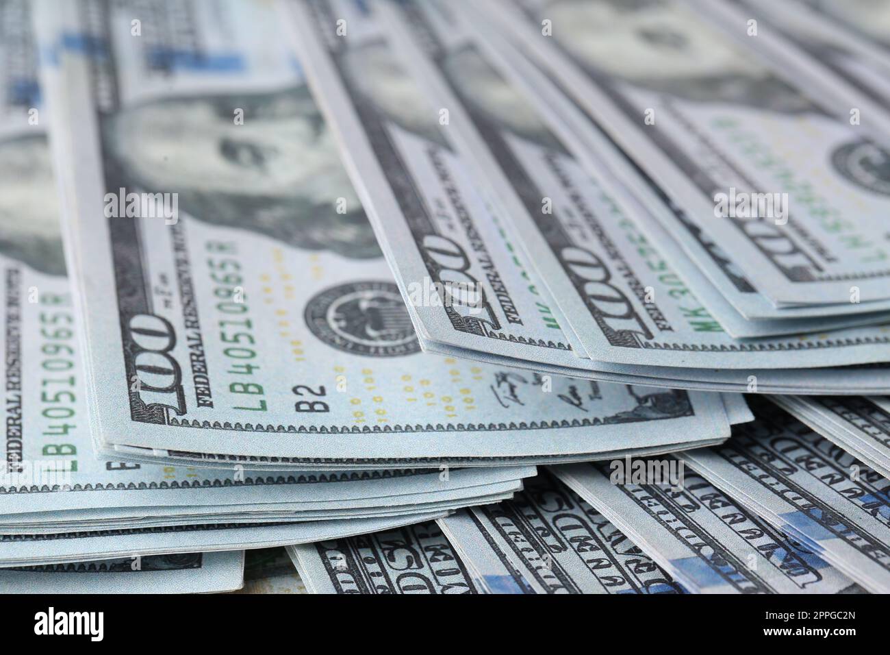Dollar banknotes as background, closeup view. Money exchange Stock ...