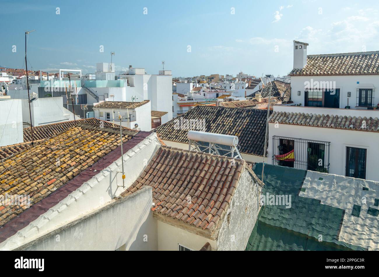 Architecture in the old town of Estepona, southern Spain Stock Photo ...