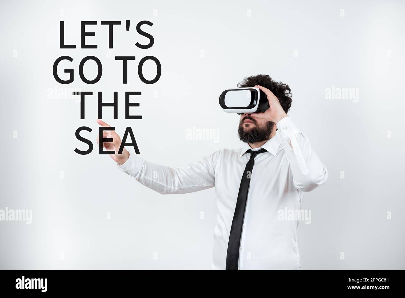 Sign displaying Let's Go To The Sea. Conceptual photo invitation to ...