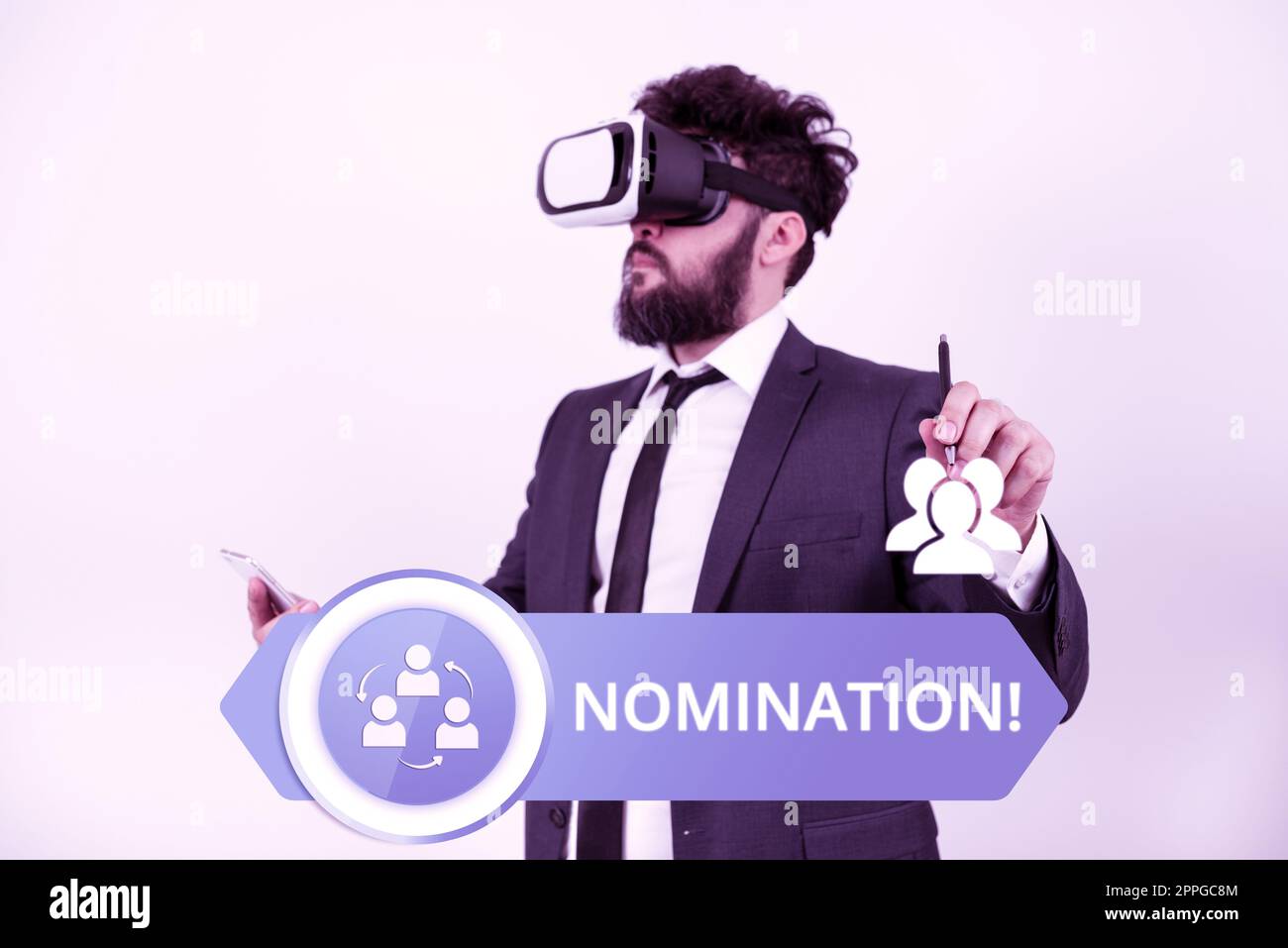 Text caption presenting Nomination. Business showcase Formally Choosing ...