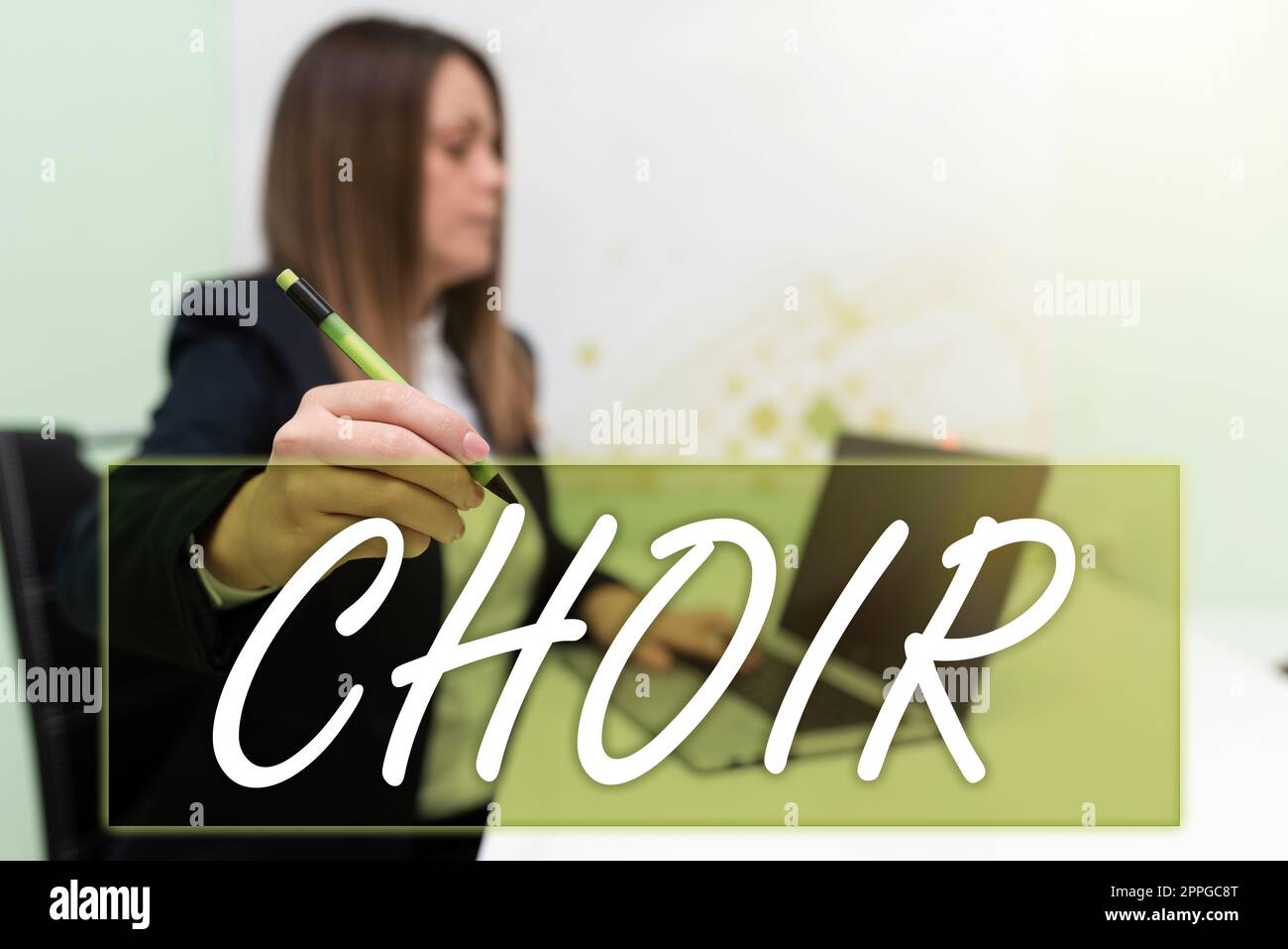 Sign displaying Choir. Business overview a group organized to perform ...