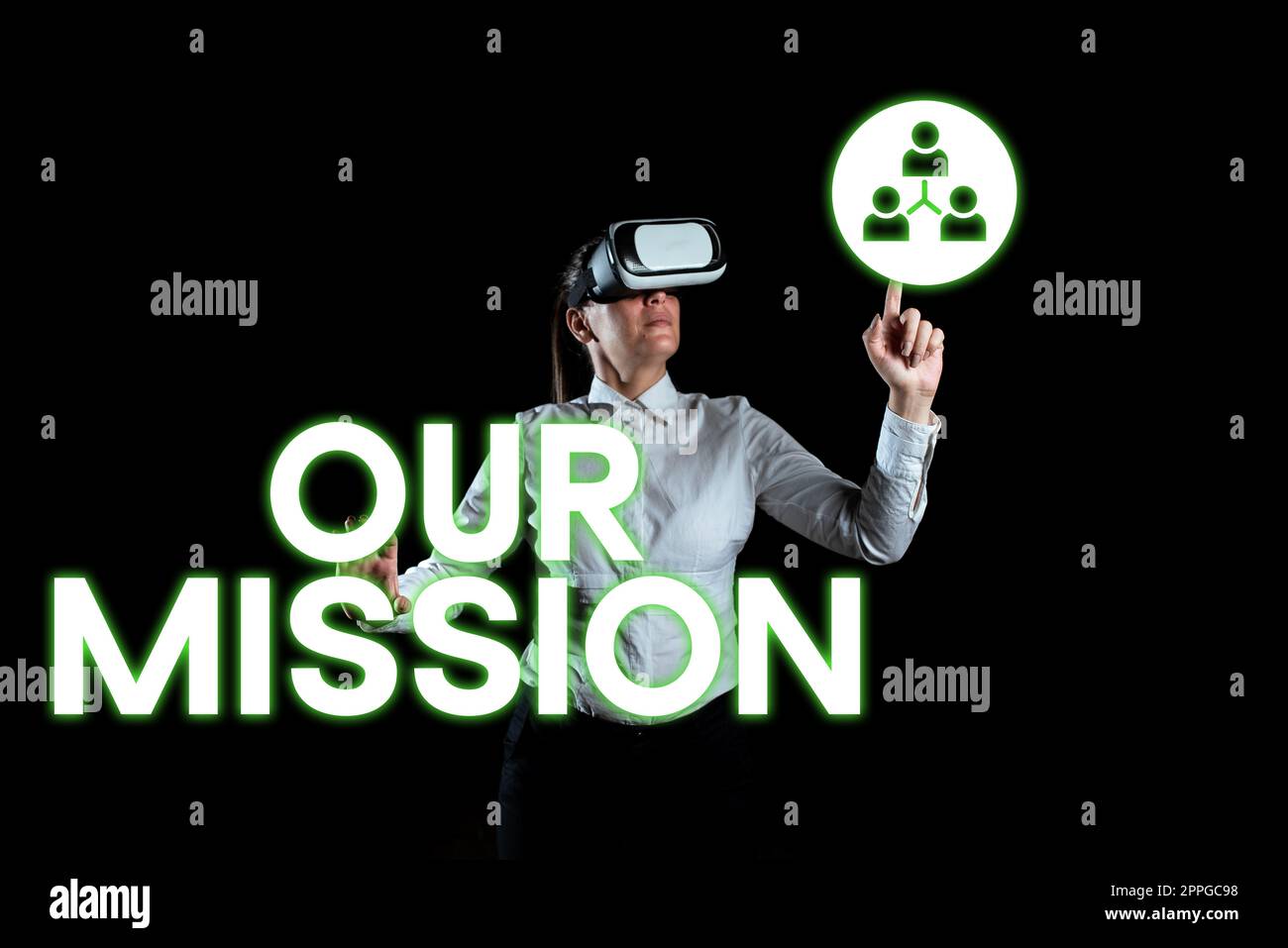 Text sign showing Our Mission. Conceptual photo tasks or schedule we ...