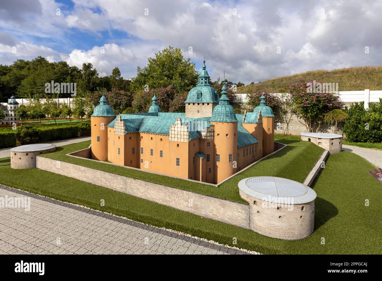 Baltic Park of Miniatures, small replica of Kalmar Castle, 12-century ...
