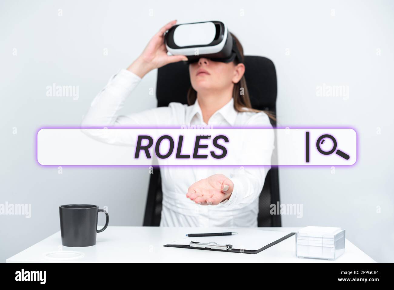 Sign displaying Roles. Business showcase part played by person thing in ...