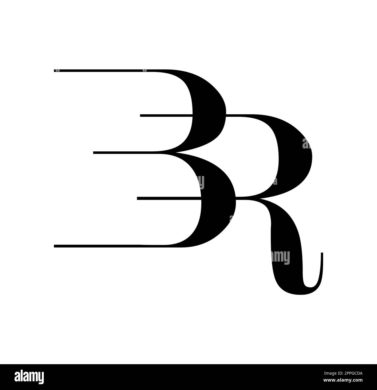 Monogram Logo vector Initial Letters BR Stock Vector Image & Art - Alamy