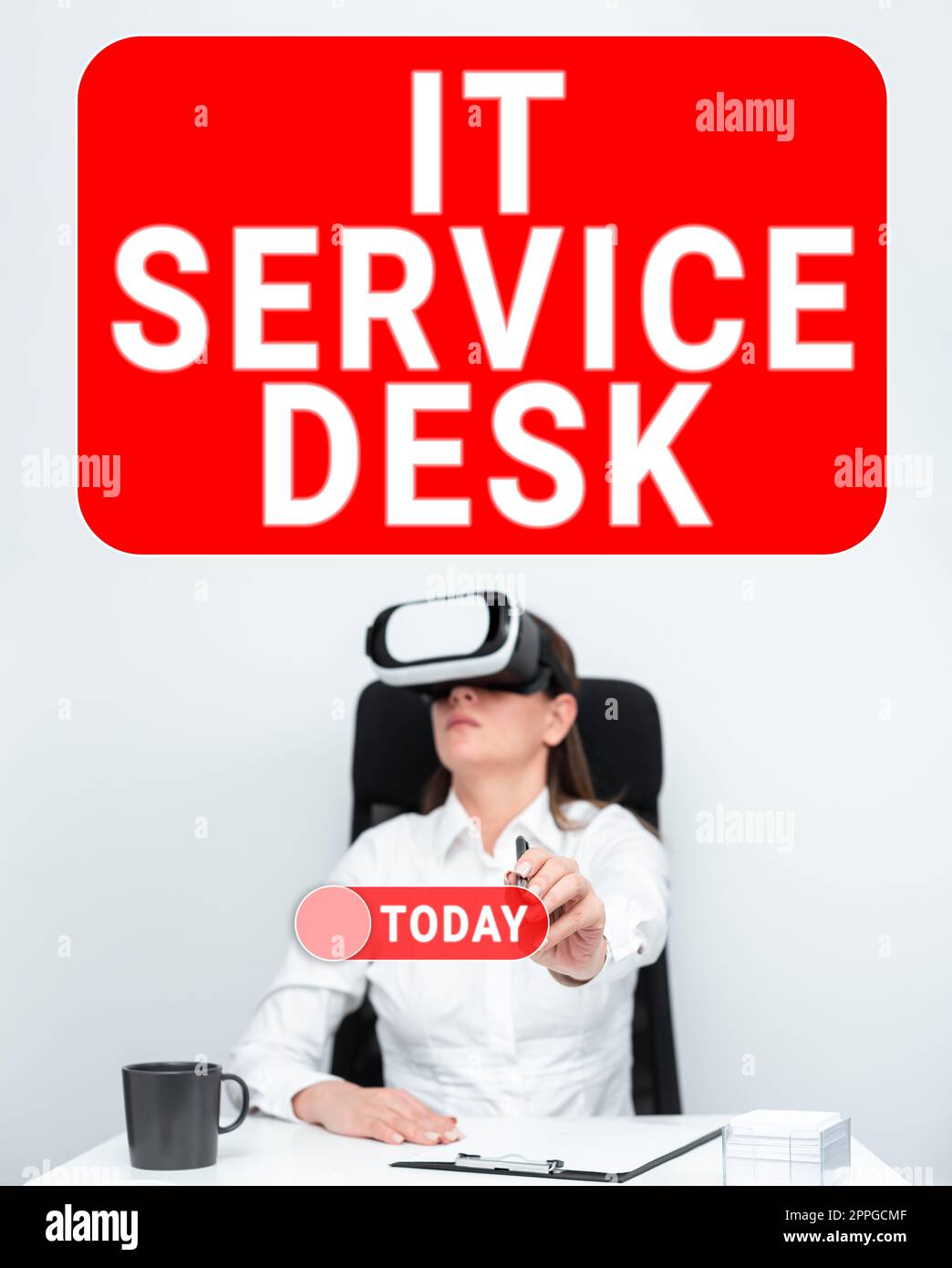 Hand writing sign It Service Desk. Word Written on Technological ...