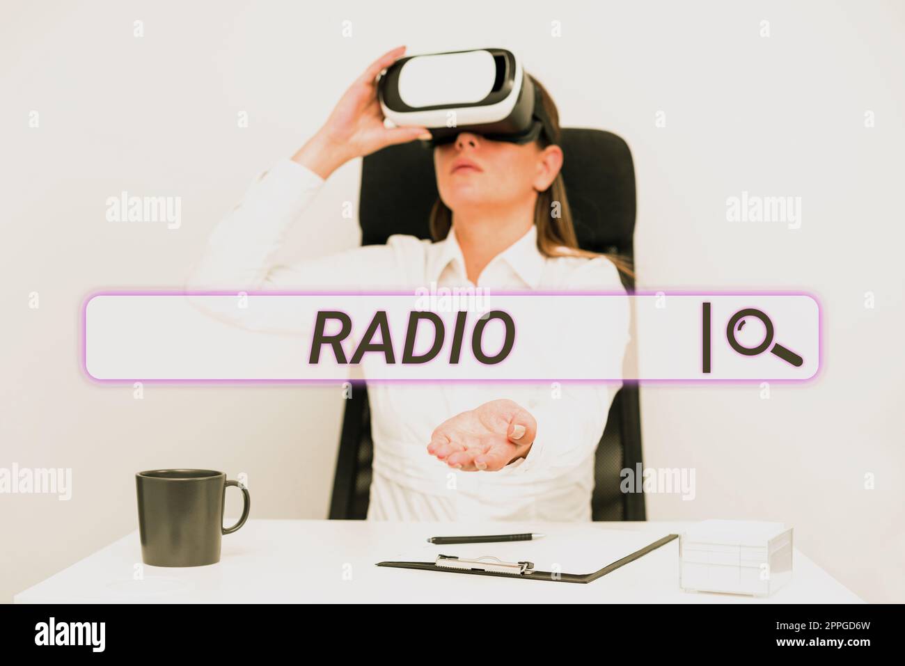 Handwriting text Radio. Internet Concept transmission reception ...