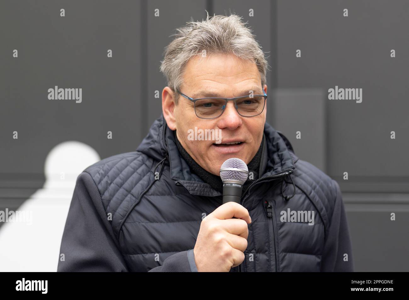 District Mayor JÃ¶rn Oltmann (BÃ¼ndnis 90/Die GrÃ¼nen) at the opening ...