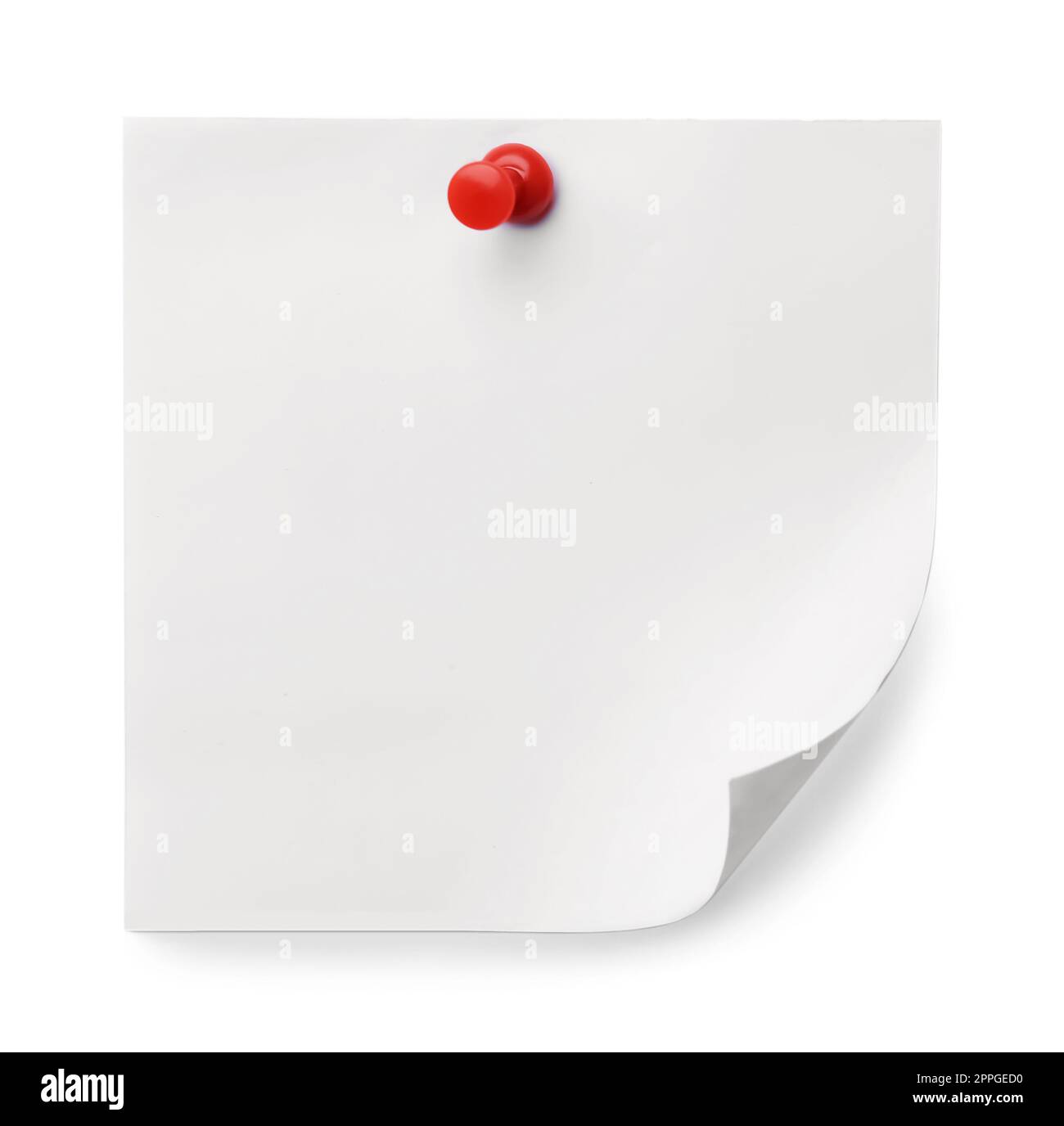 Pinned blank post note Cut Out Stock Images & Pictures - Alamy