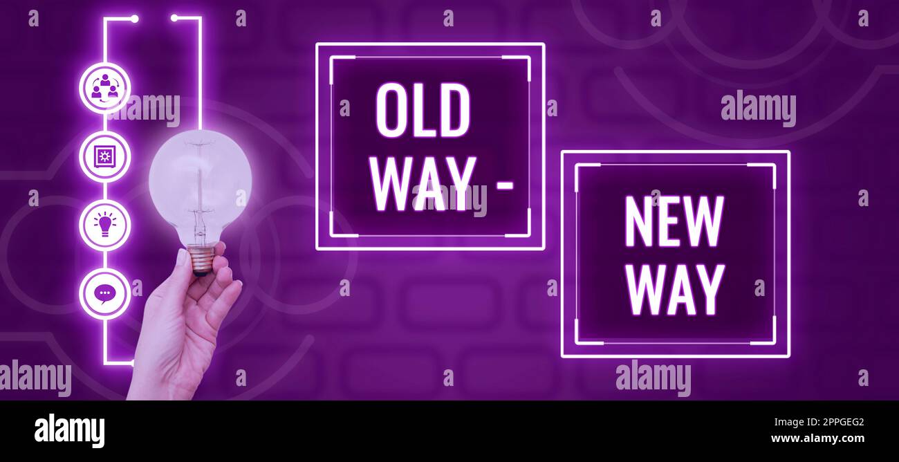 Conceptual display Old Way New Way. Word Written on talking how you can ... Conceptual display Old Way New Way. Word Written on talking how you can ...