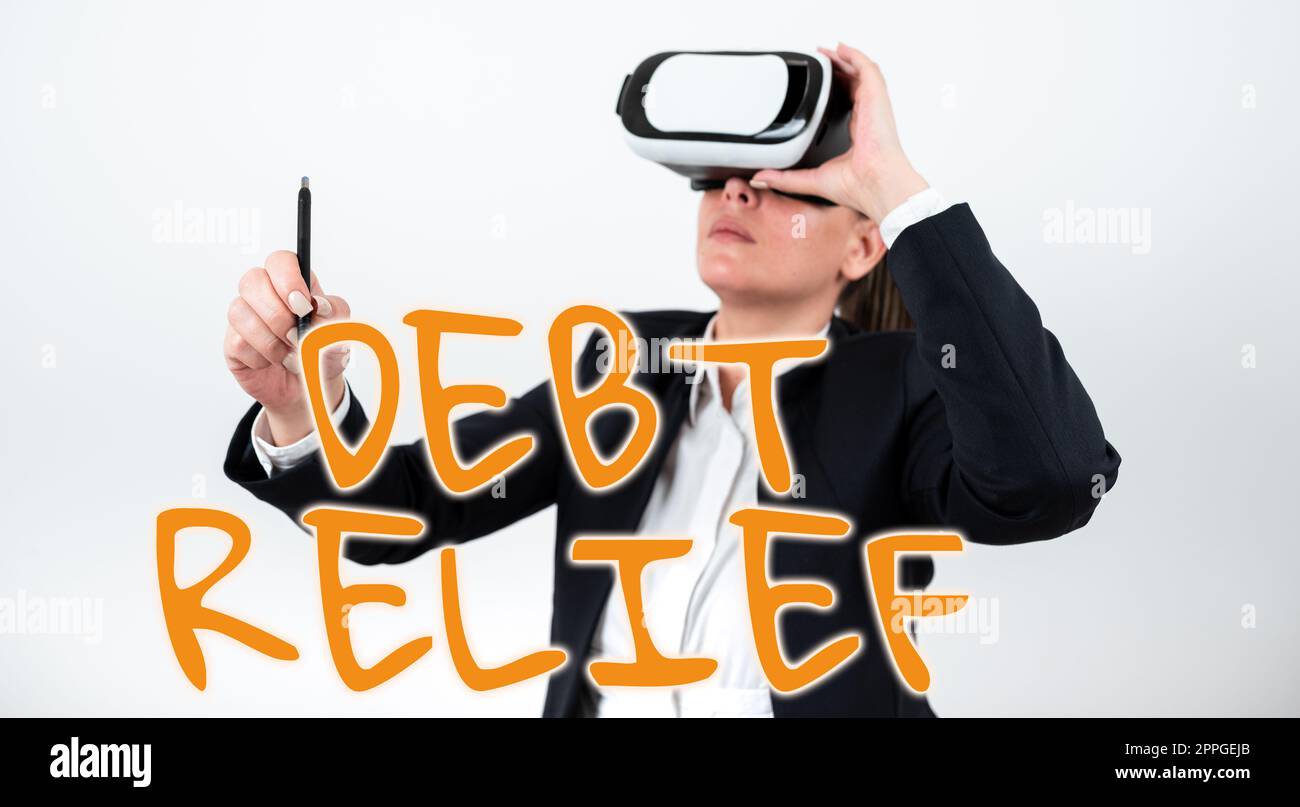 Inspiration showing sign Debt Relief. Business overview partial or ... Inspiration showing sign Debt Relief. Business overview partial or ...