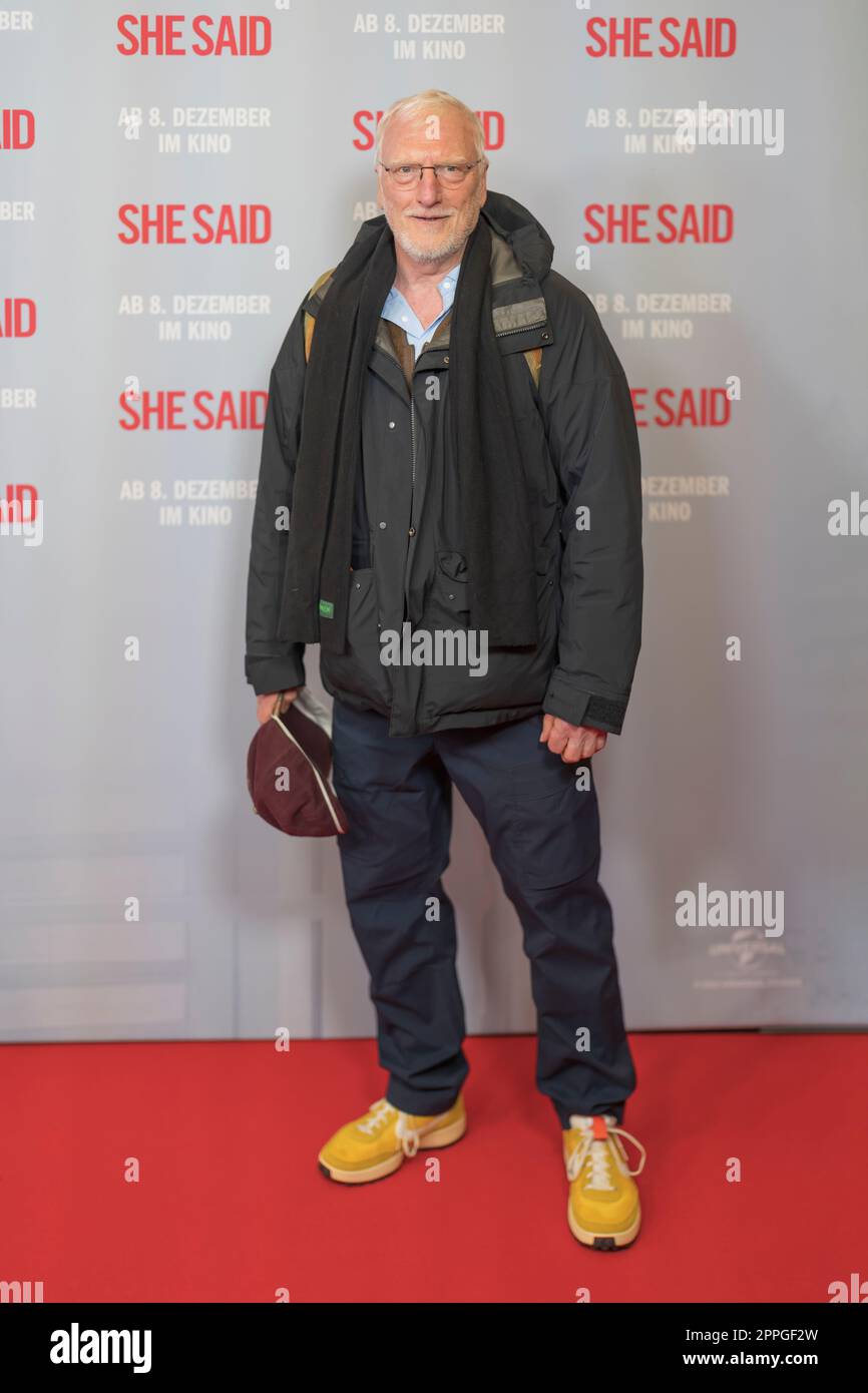 Ernst StÃ¶tzner at the German premiere in the presence of Emmy award ...