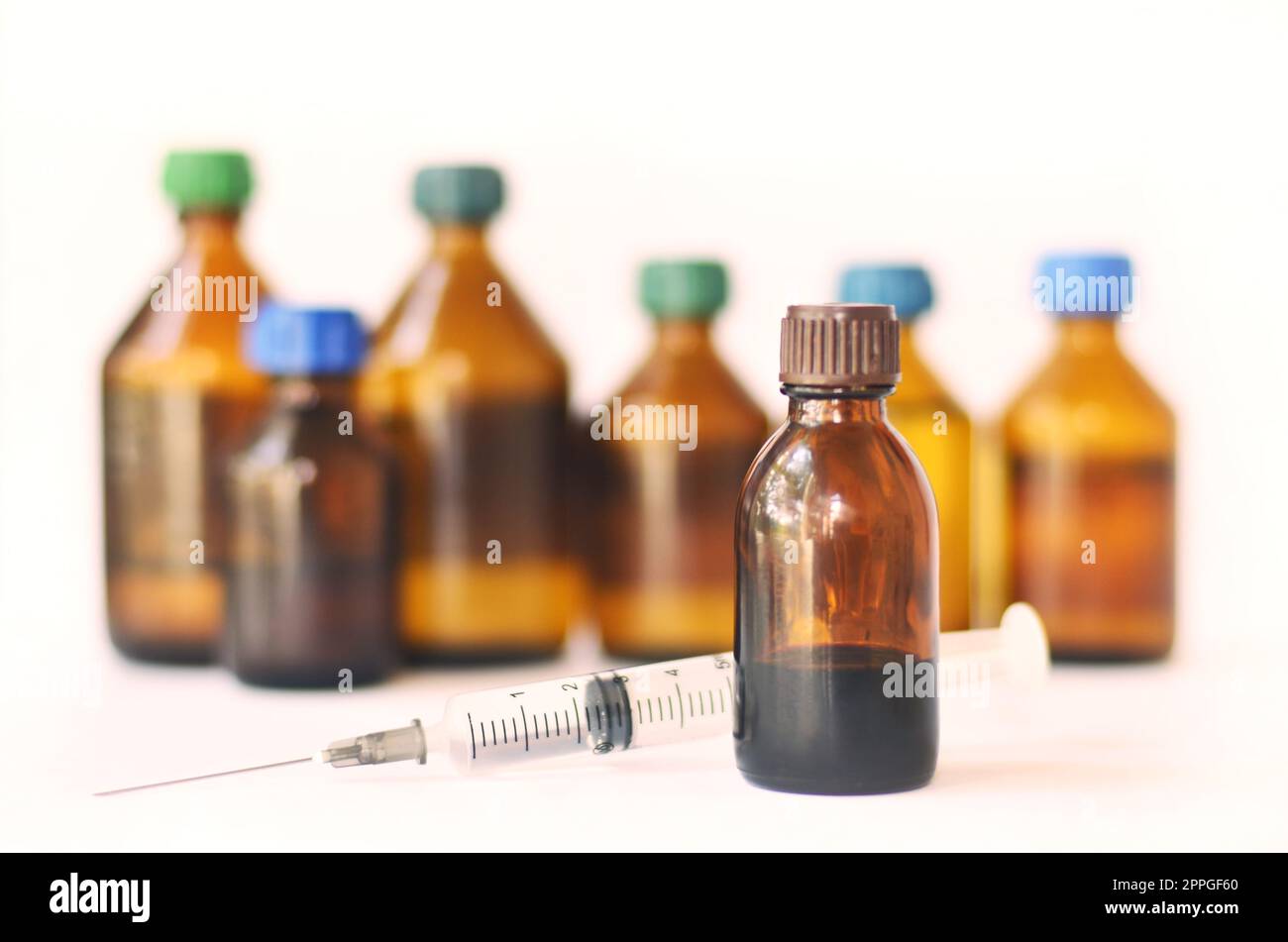 Medicine bottles pill on Cut Out Stock Images & Pictures - Alamy
