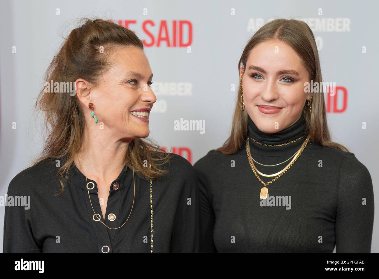 Nina KronjÃ¤ger with daughter Lucille at the German premiere in the ...