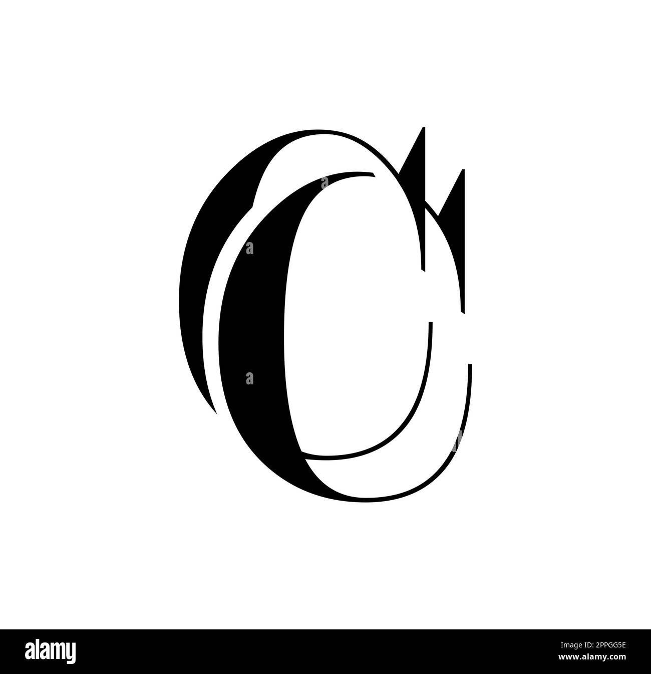 Monogram Logo vector Initial Letters CC Stock Vector Image & Art - Alamy