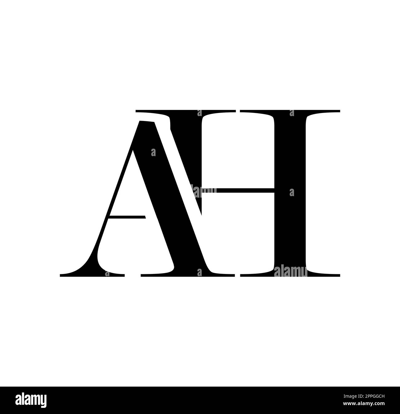 Monogram Logo vector Initial Letters AH Stock Vector Image & Art - Alamy