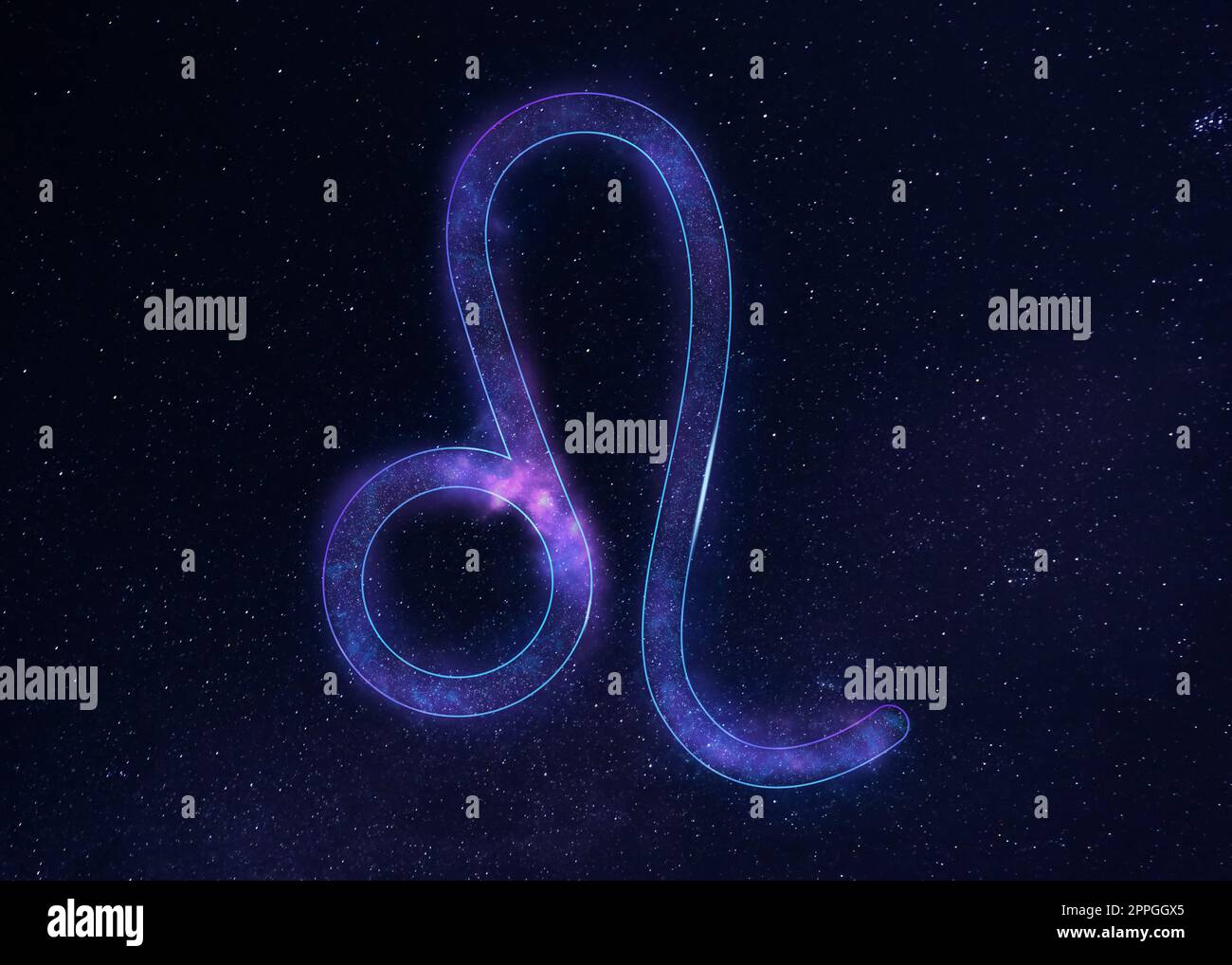 Leo astrological sign in night sky with beautiful sky Stock Photo - Alamy