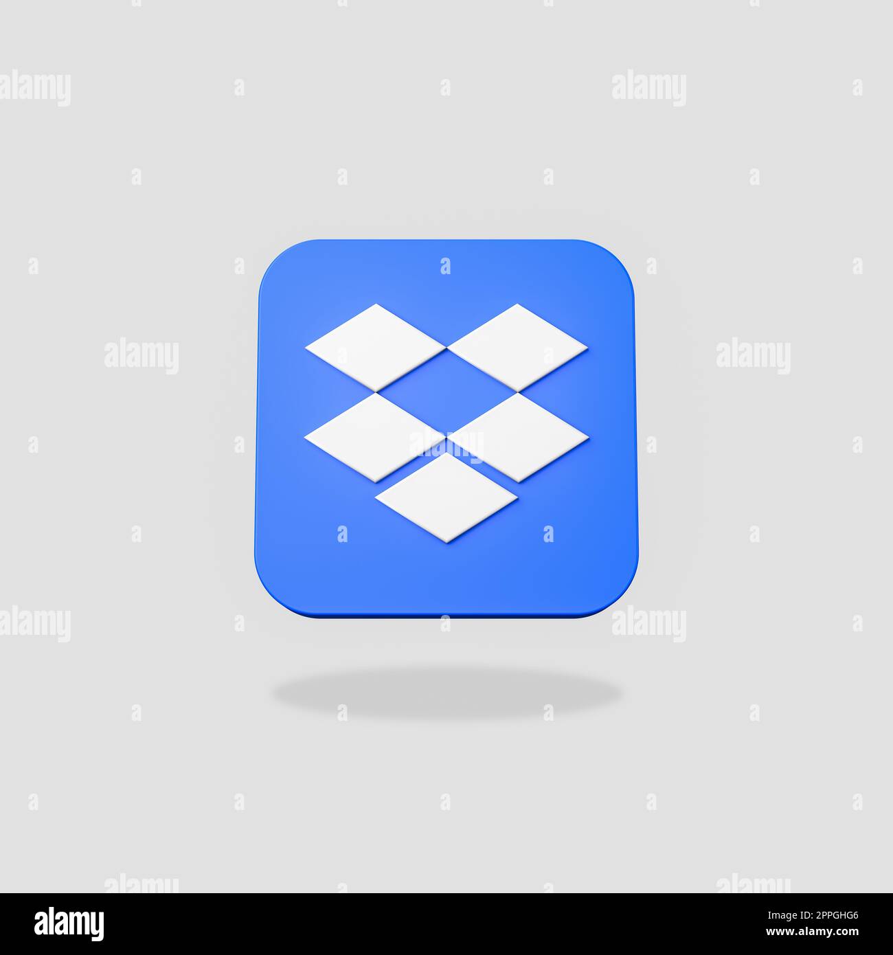 Dropbox Logo on Flat Gray Background Stock Photo - Alamy