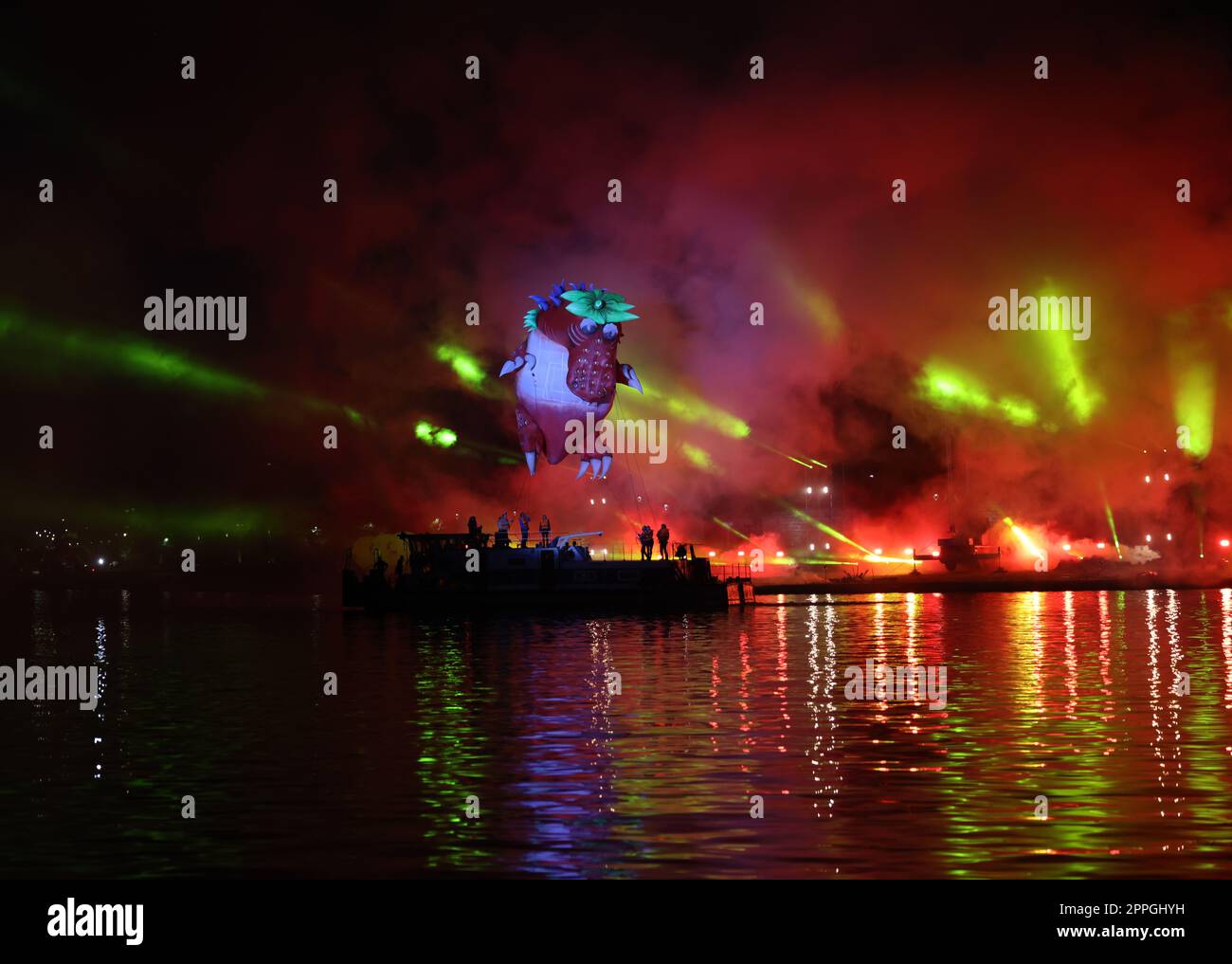 Great Dragon Parade in Cracow Stock Photo - Alamy