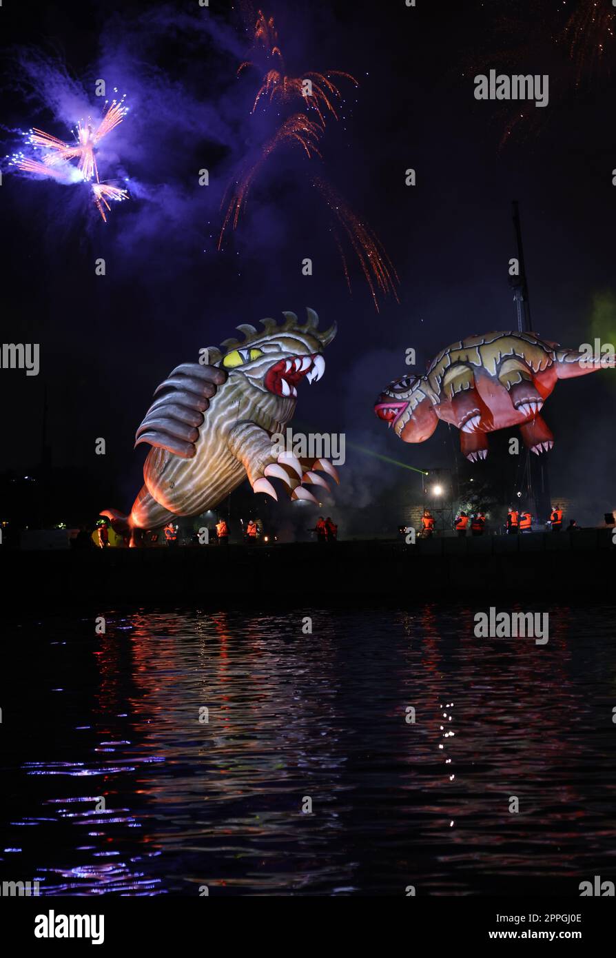 Great Dragon Parade in Cracow Stock Photo - Alamy