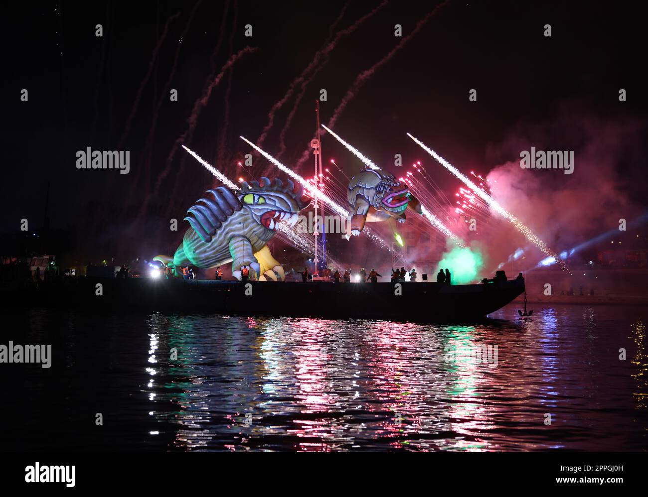 Great Dragon Parade in Cracow Stock Photo - Alamy