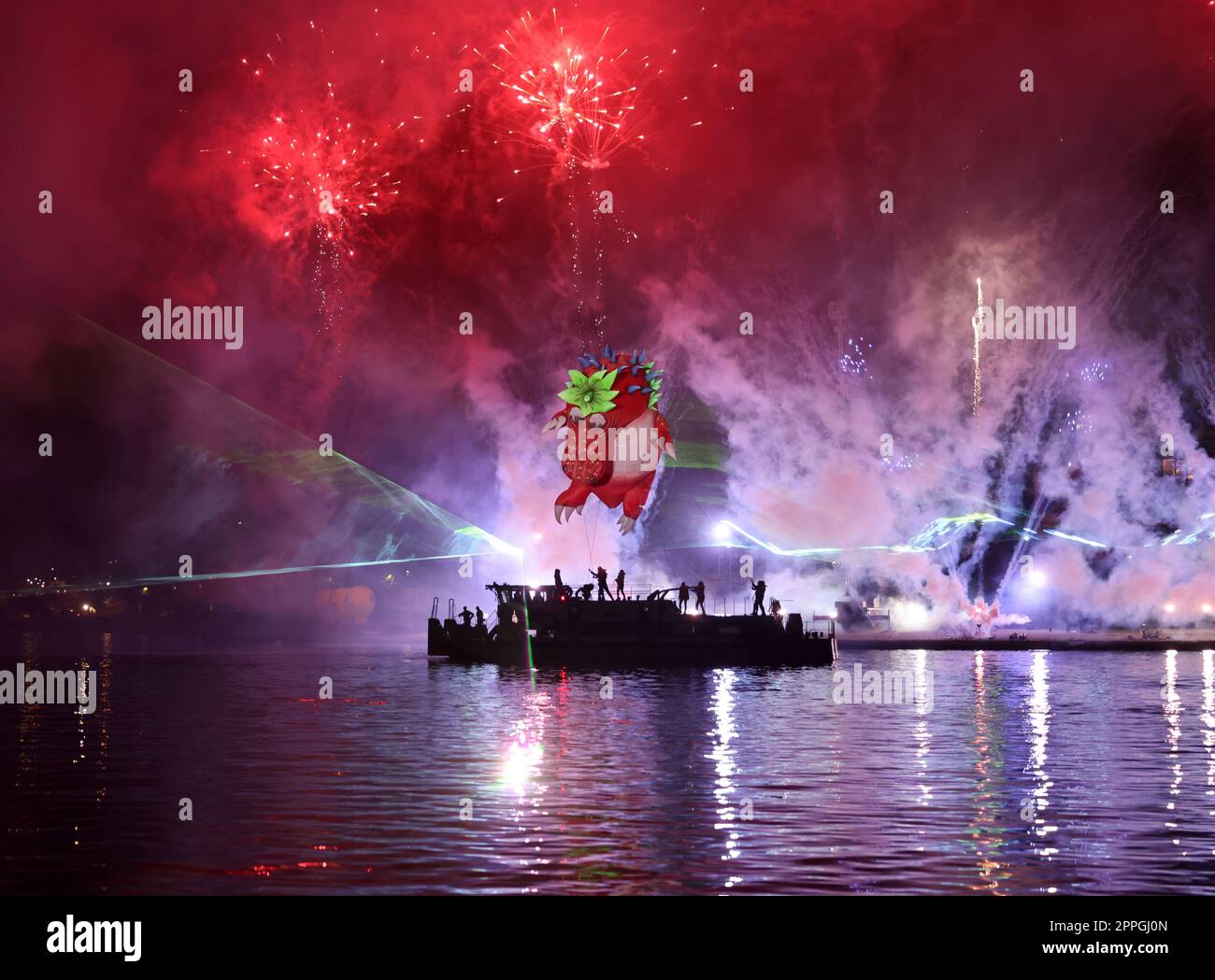 Great Dragon Parade in Cracow Stock Photo - Alamy
