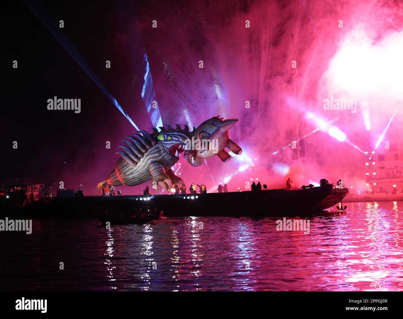 Great Dragon Parade in Cracow Stock Photo - Alamy