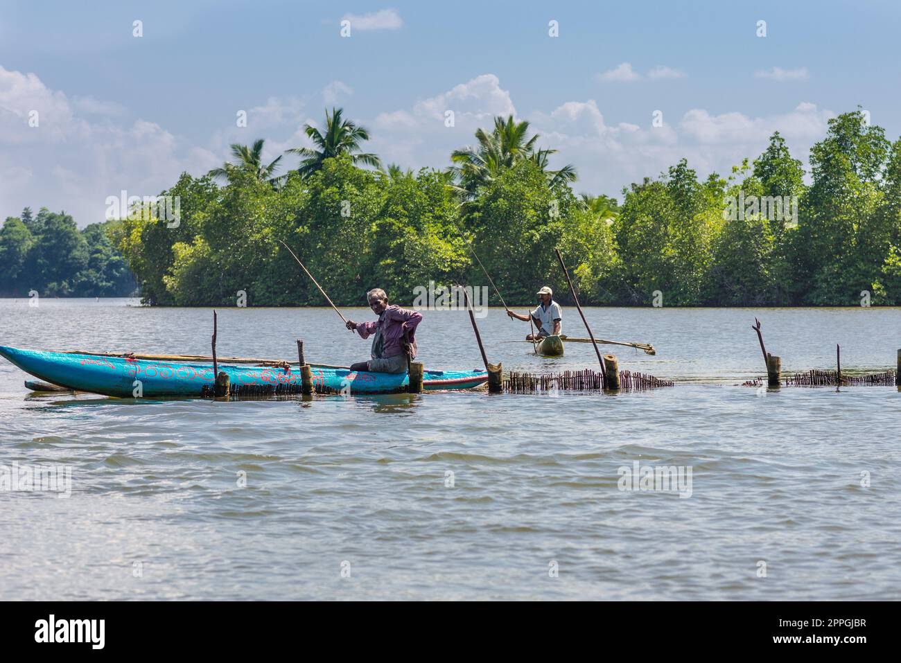 The Hikkaduwa Lake in the north-east of the same touristy town ...
