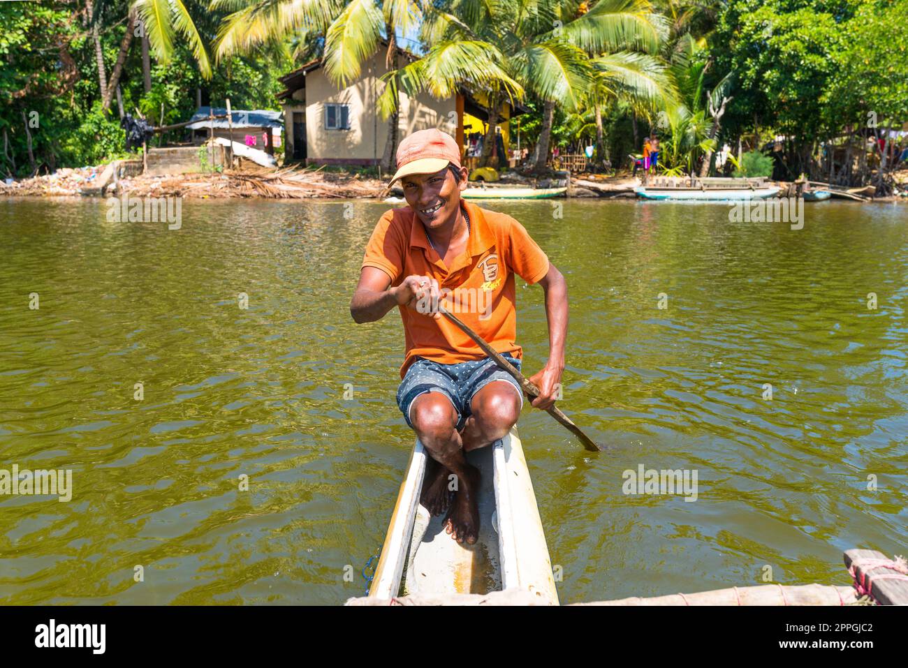 The Hikkaduwa Lake in the north-east of the same touristy town ...