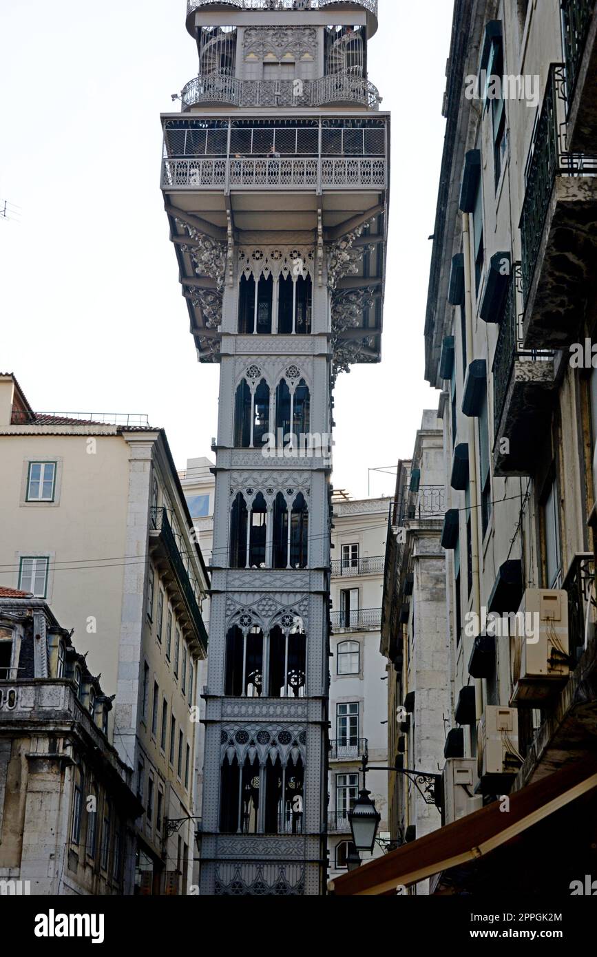 the famous elevator in Lisbon -Lisboa-, the capital of Portugal ...