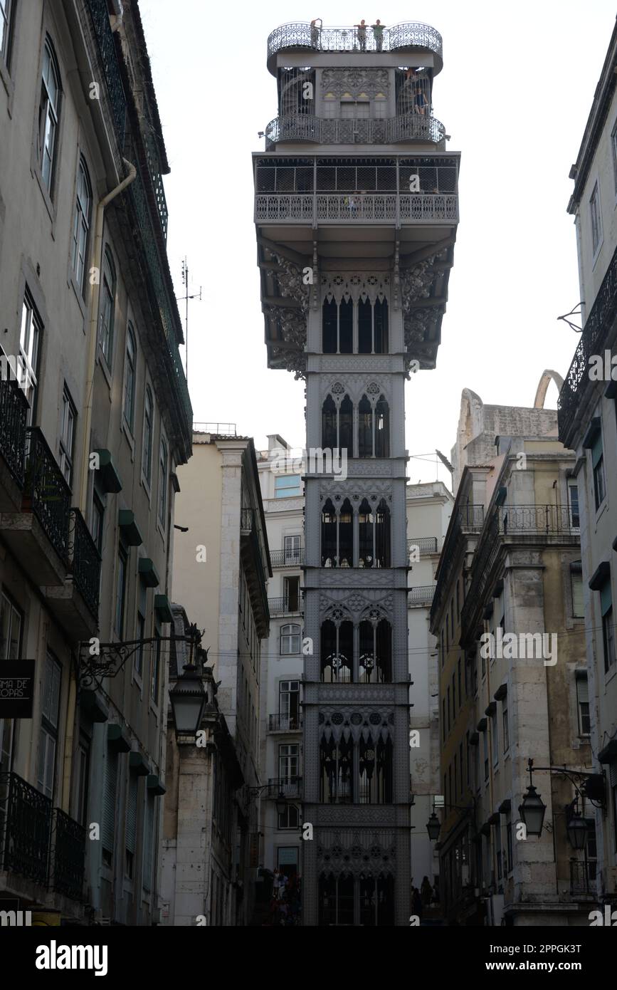 the famous elevator in Lisbon -Lisboa-, the capital of Portugal ...