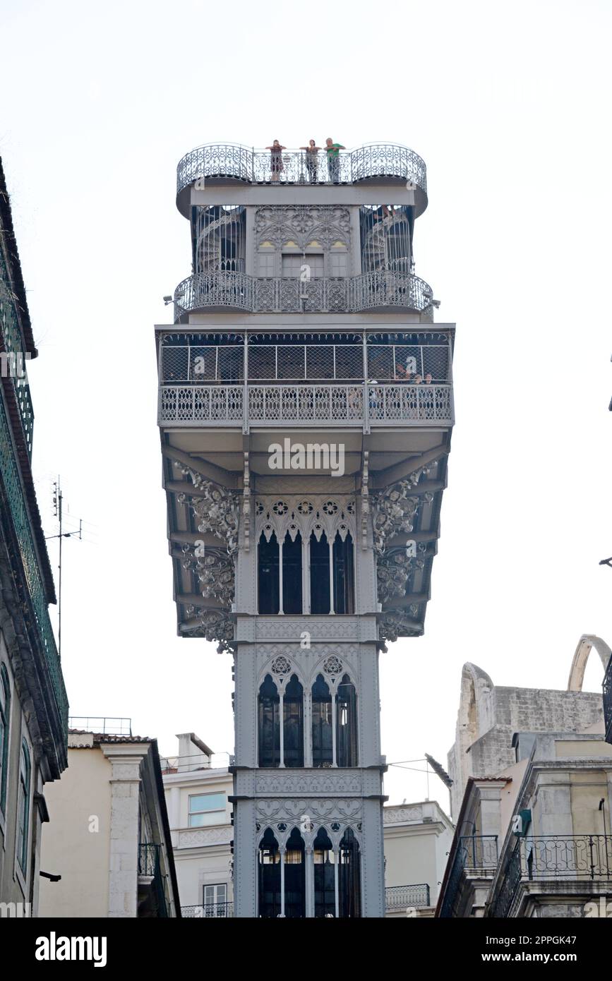 the famous elevator in Lisbon -Lisboa-, the capital of Portugal ...