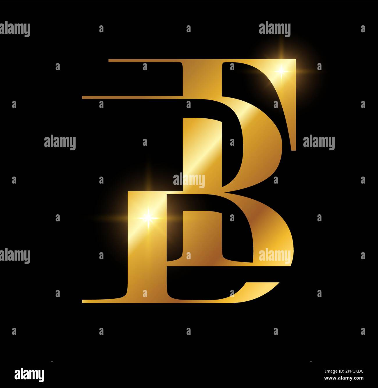 golden monogram logo initial letters bt Stock Vector Image & Art - Alamy